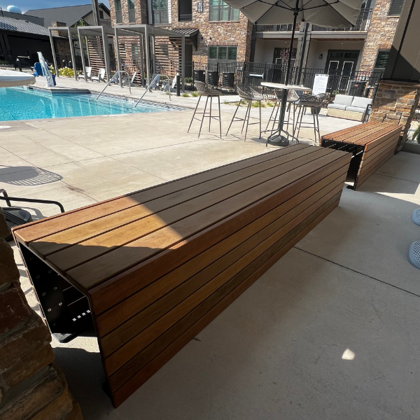 Custom outdoor wood benches store