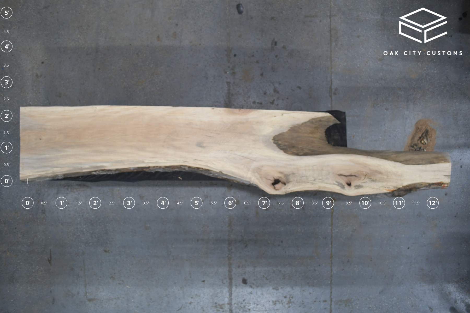 Sycamore Live Edge Wood Slab #B914 149" x 12" - 28" x 2.6" – Oak City ...