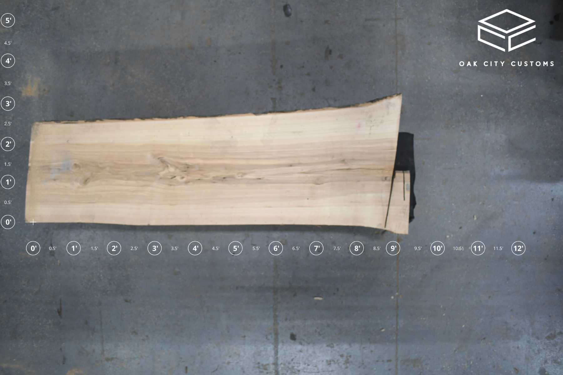 Ash Live Edge Wood Slab #C925 106" x 29" - 36" x 2.4" – Oak City Customs