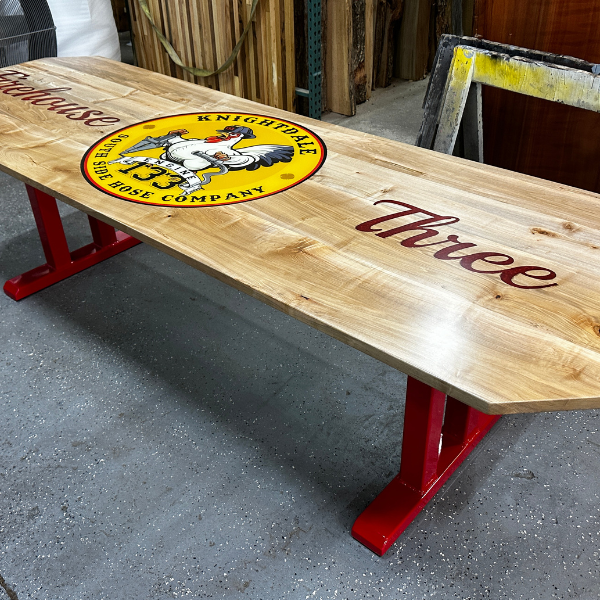 Custom Firehouse Logo Tables | Oak City Customs