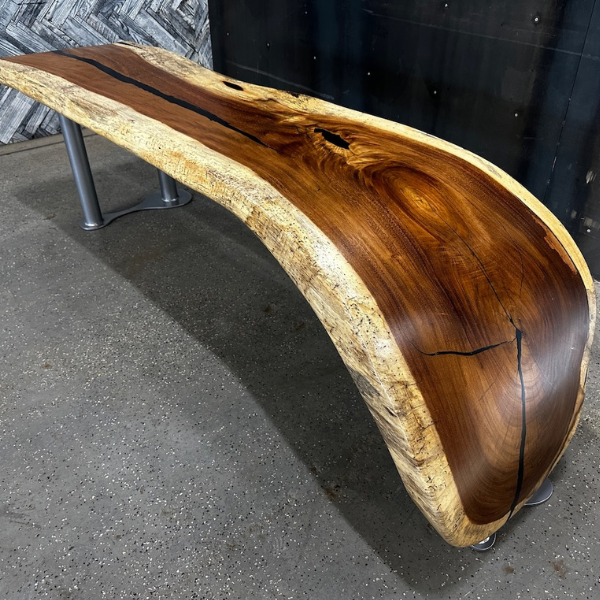 Live Edge Waterfall Table | Custom Tables | Oak City Customs
