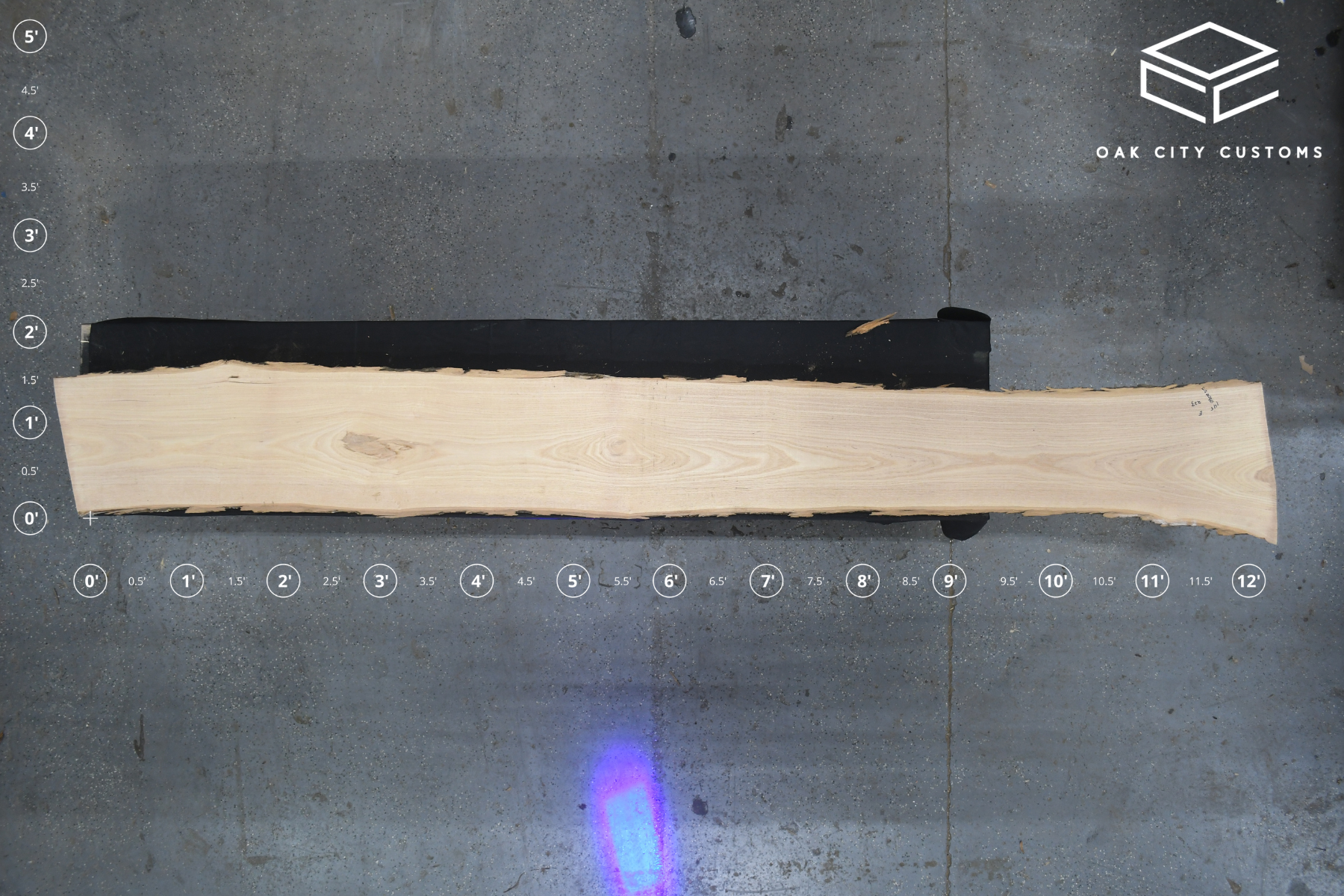 Ash Live Edge Wood Slab #E902 145" x 15" - 18" x 2.2" – Oak City Customs