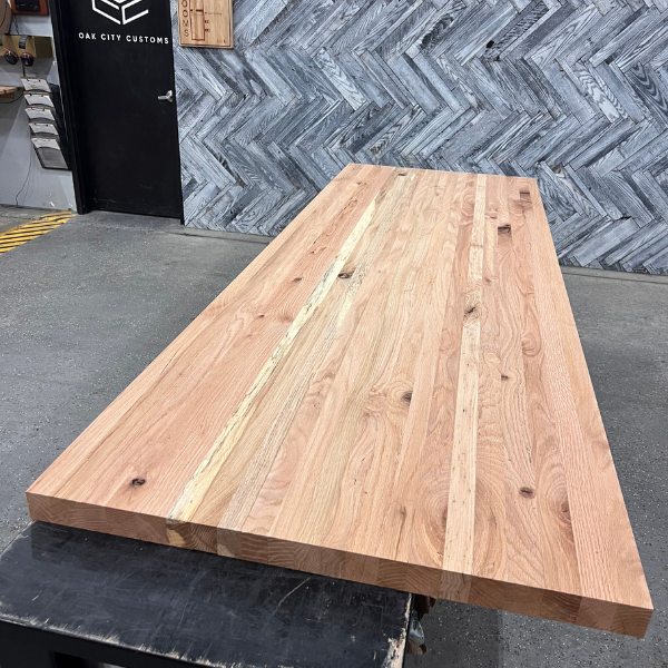 (Pre-Built) Rustic Oak Butcher Block Tabletop #PB031 105" x 35" x 2.0 ...